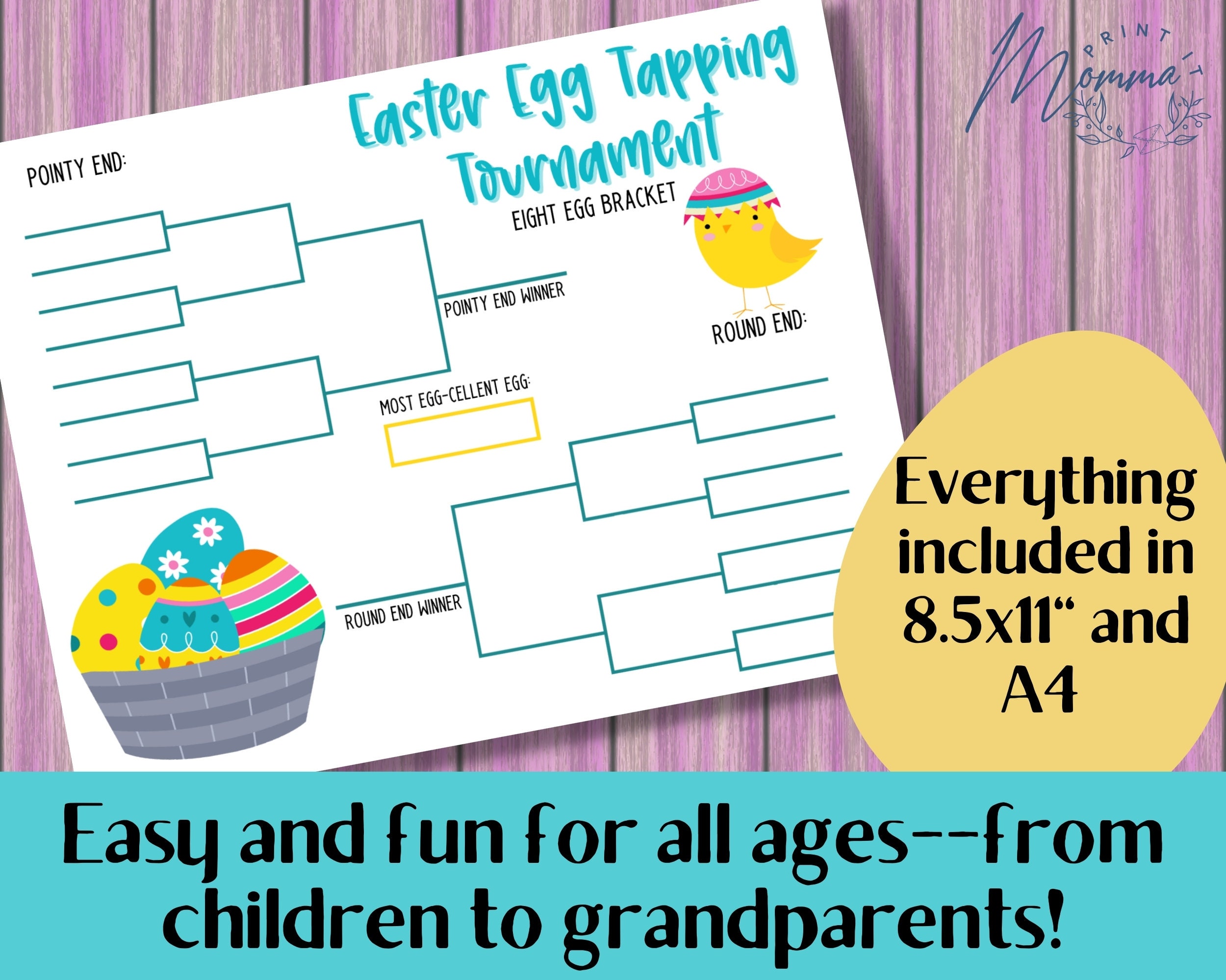 Easter Egg Tapping Tournament Kit Printable Easter Family - Etsy
