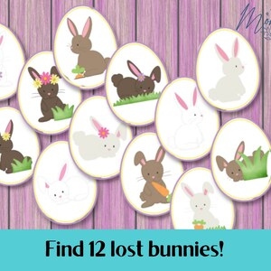 Easter Scavenger Hunt Lost Bunnies on the Bunny Trail Printable ...