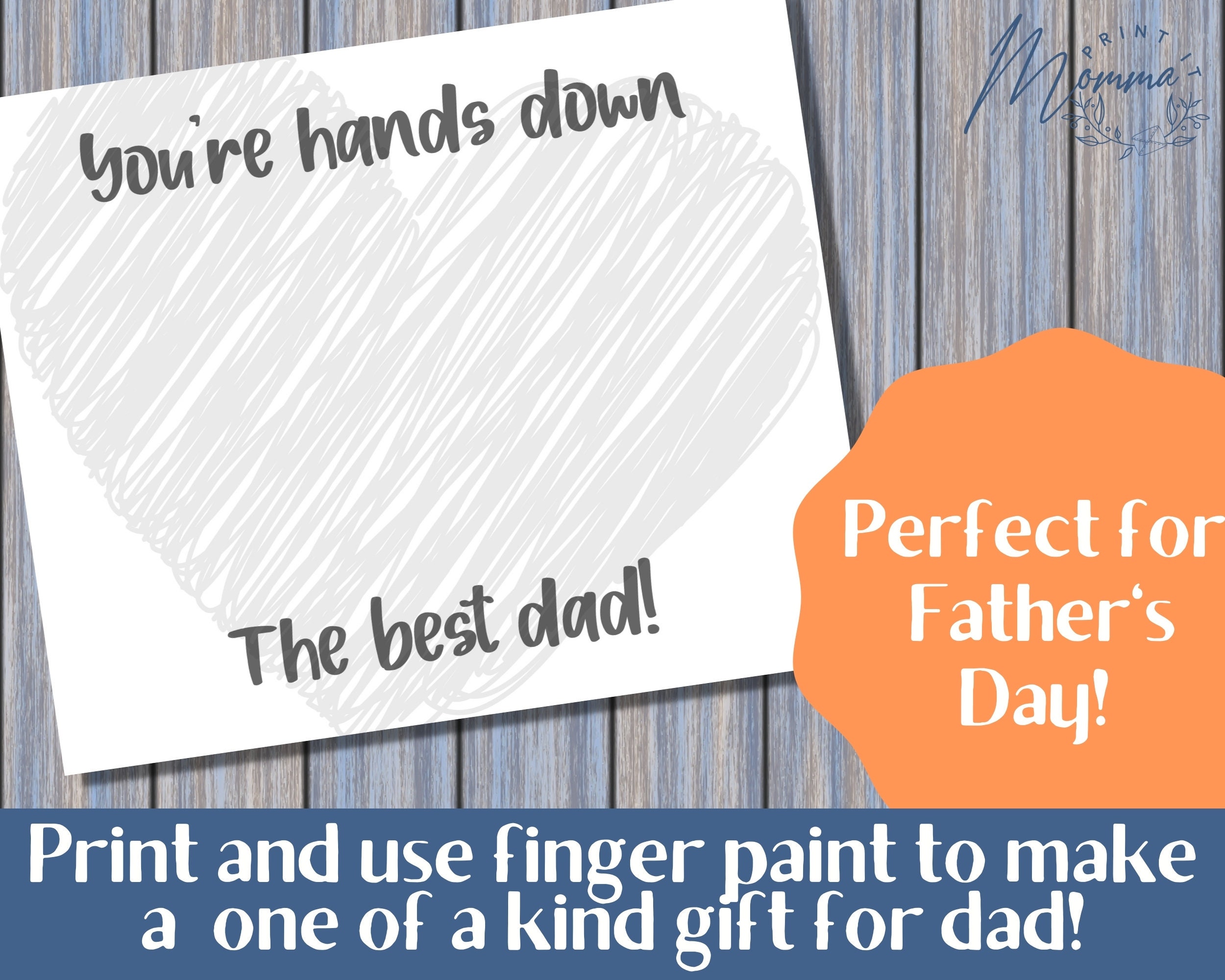 Father's Day Gift From Kids Printable Best Dad Hands - Etsy