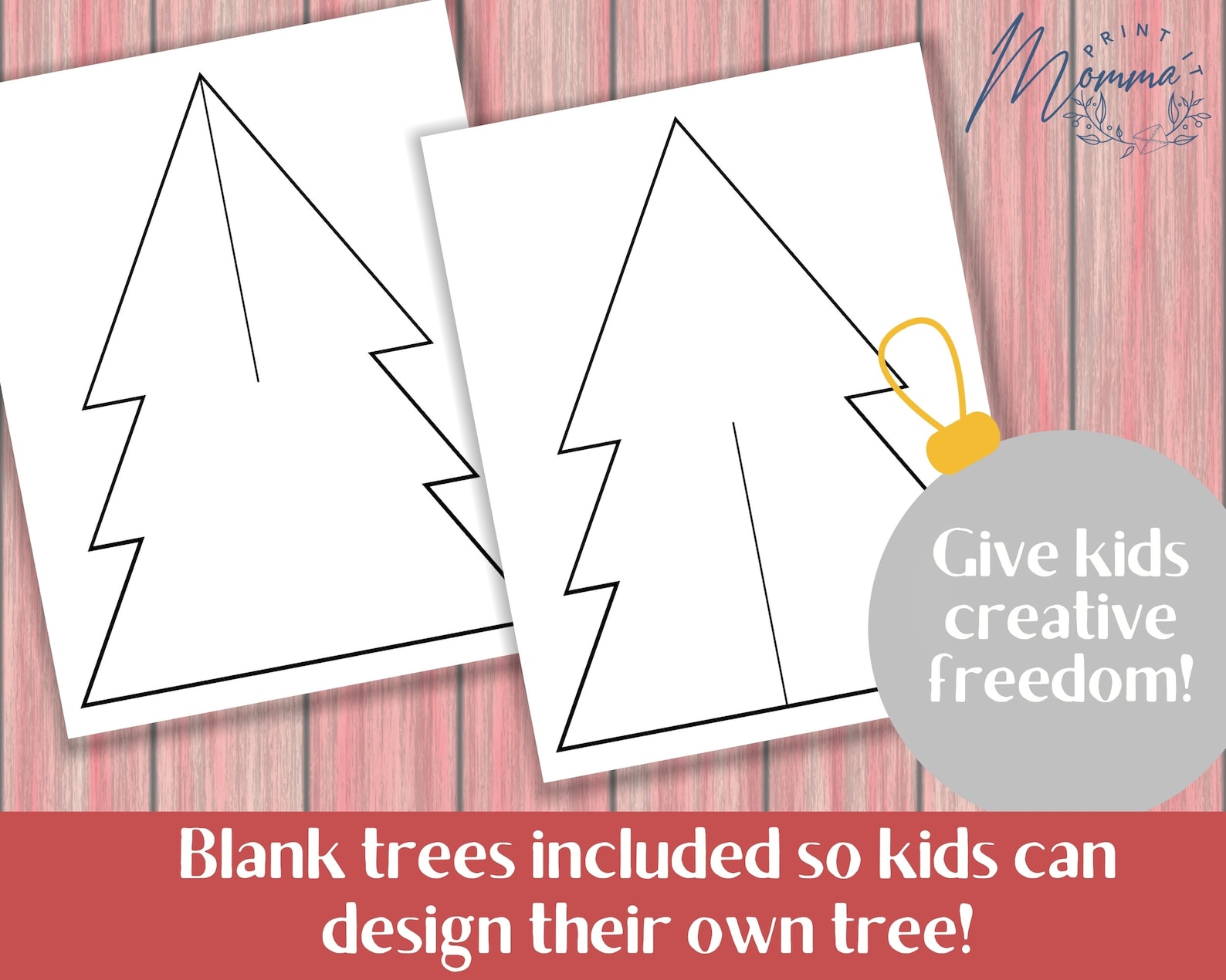 3D Paper Christmas Tree Coloring Activity Printable Kids DIY Christmas ...