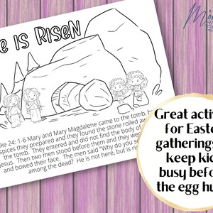 Easter Story Kids Activity Page Printable Holy Week Coloring Pages ...