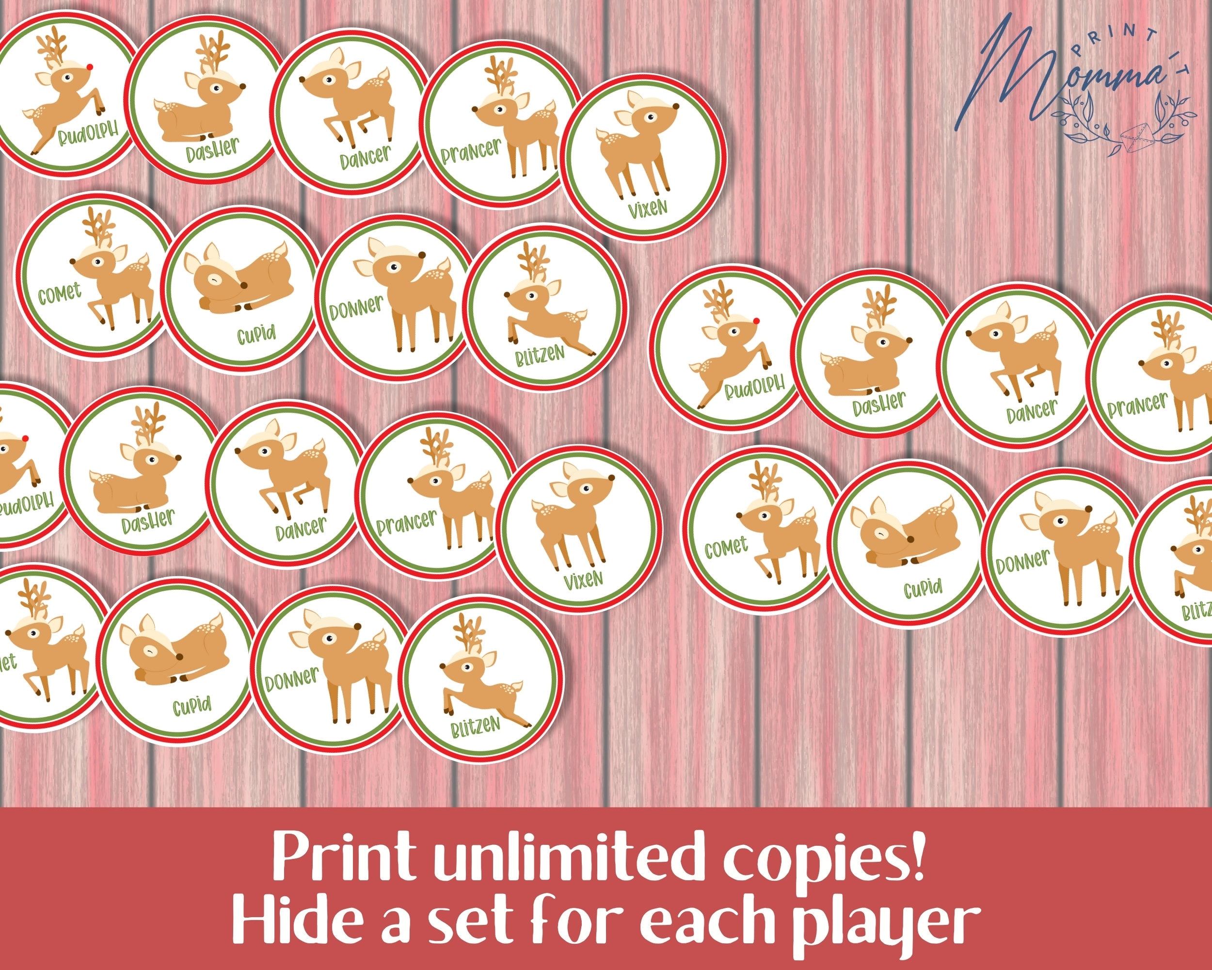 Find Santa's Missing Reindeer Game Printable | Reindeer Scavenger Hunt ...