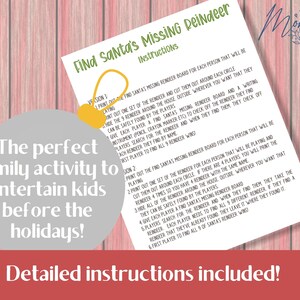 Find Santa's Missing Reindeer Game Printable | Reindeer Scavenger Hunt ...