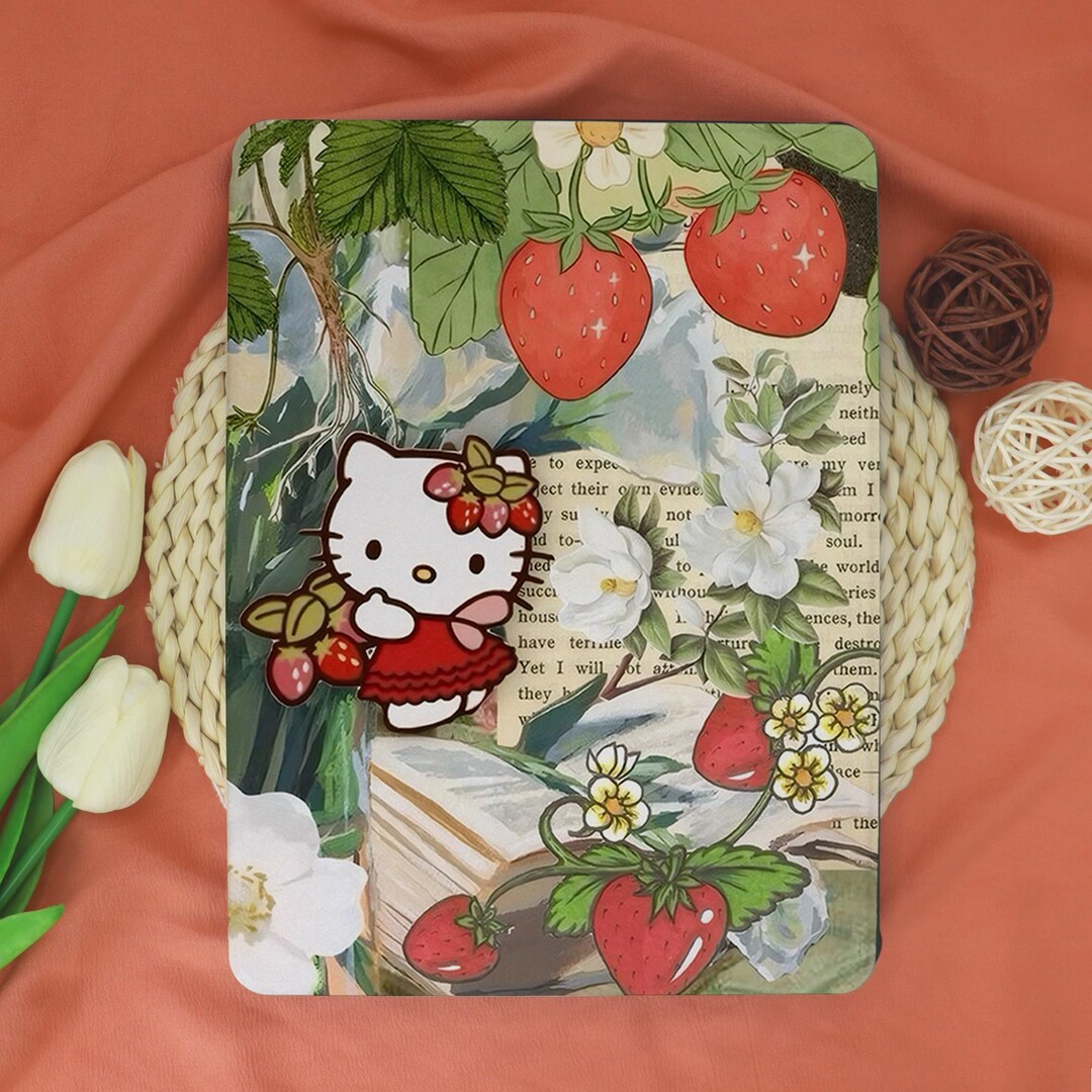 Strawberry Kitty iPad Case,360 iPad Case,ipad Air Case, iPad 7/8/9 Case ...