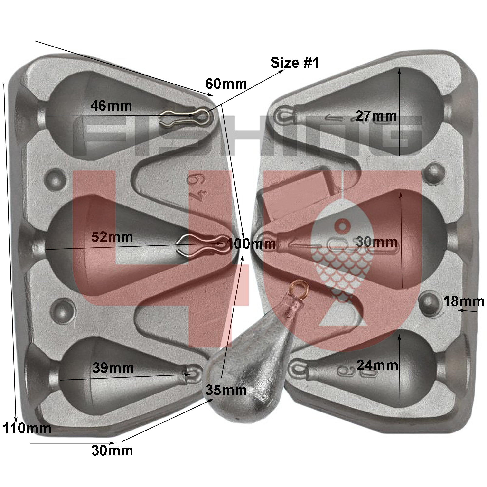 Pear Lead Fishing Weight Mould 90-140-190g Seaboatcarp - Etsy