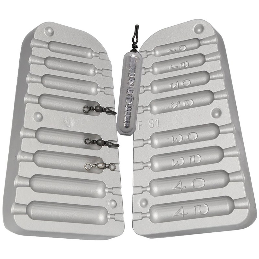 Pencil Drop Shot Lead Fishing Mold 10-15-20-25-30-35-40-45g Lead Mold ...