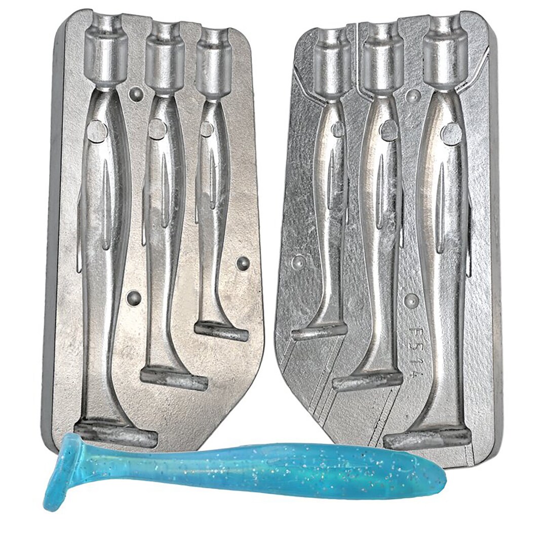 Swim Paddle Aluminium Mould 100-120-140mm / Silicone Soft Lure Fishing ...