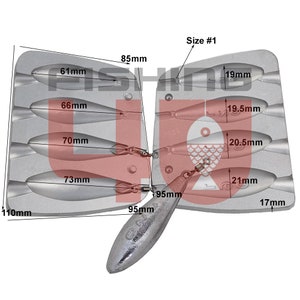 Beach Torpedo Lead Mould 100-120-140-160gr /fishing Lead Sinker Mould ...