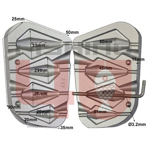 Wing Sinker Fishing Lead Inline Mould 20-40-60-80g Lead Mold Weights - Etsy