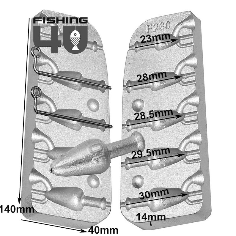 Light Trolling Head Lure Fishing Mold 6-8-10-12-14g Freshwater and ...