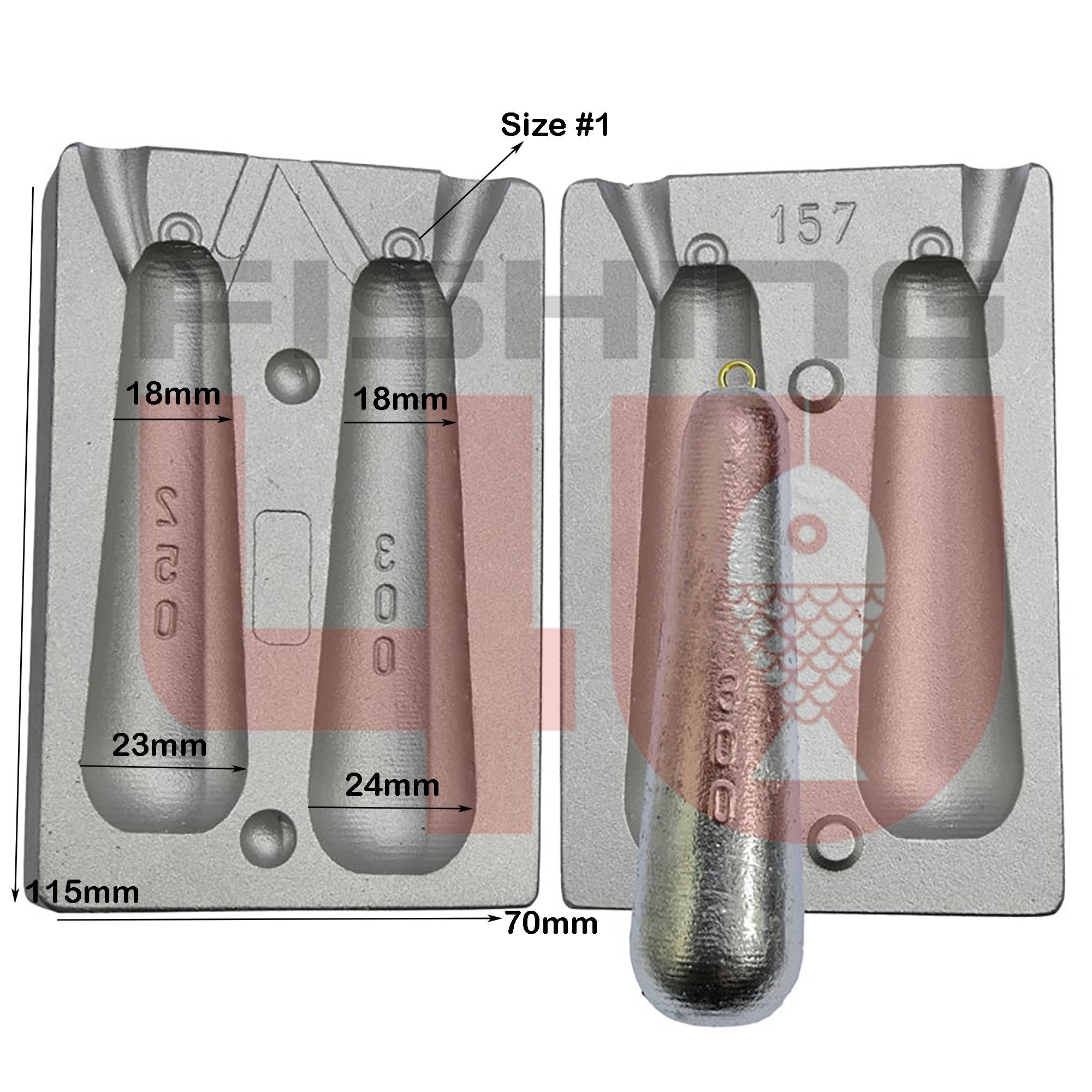 Pear Lead Fishing Weight Bomb Lead Mould 250-300g Seaboat - Etsy