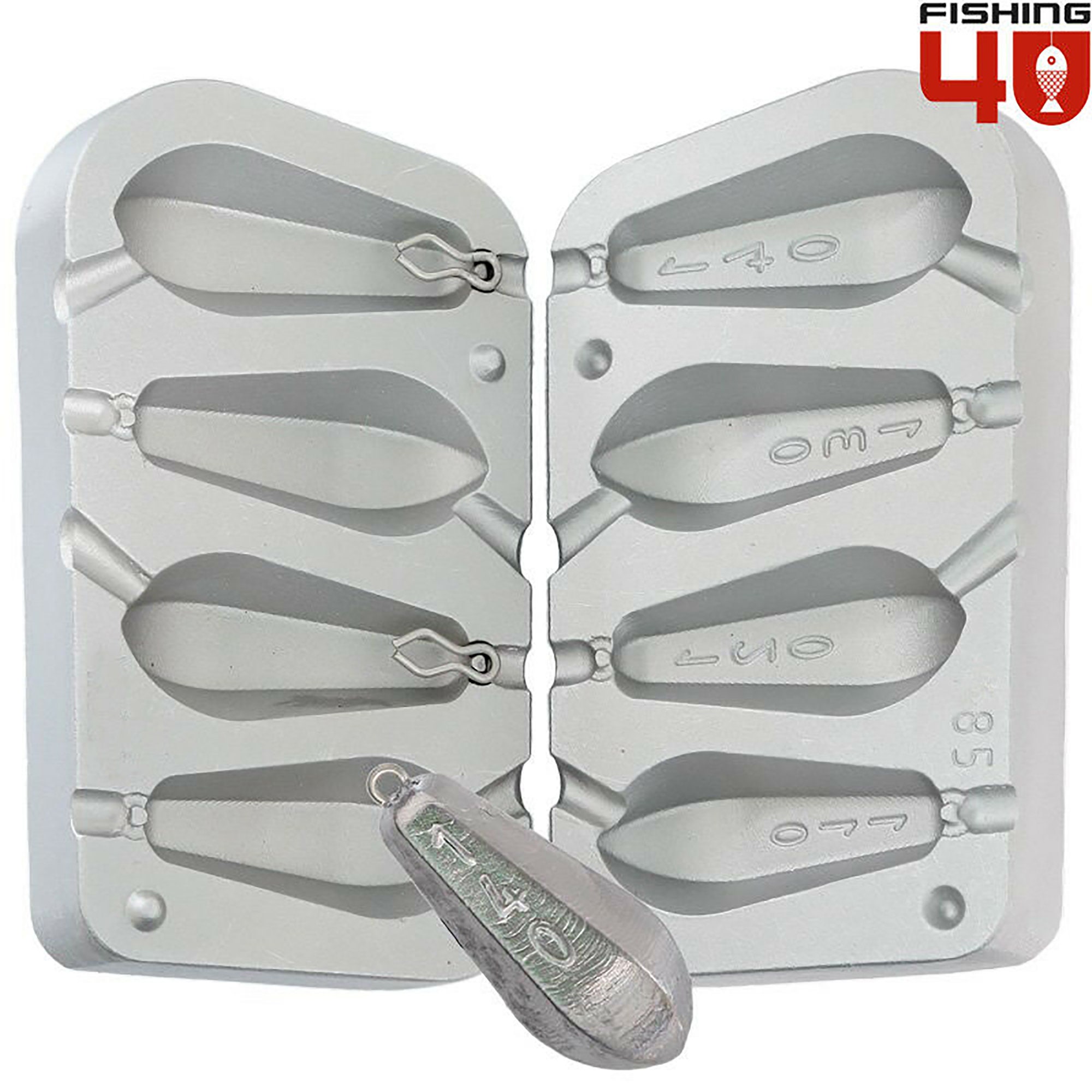 HEX BEACH Lead Fishing Weight Bomb 110-120-130-140g Fishing Mould Carp ...