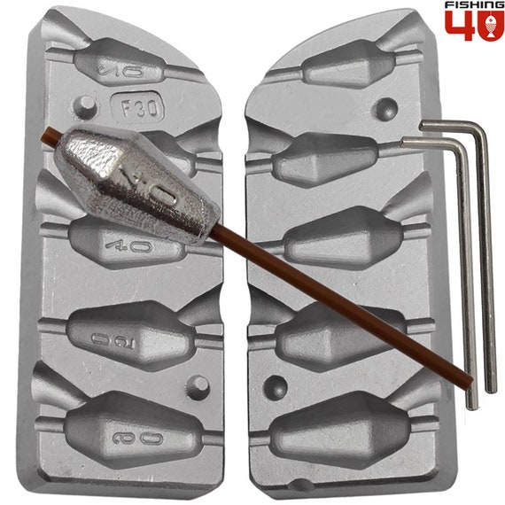 Hexagon In-liner Fishing Lead Mould 20-30-40-50-60g Lead Mold | Etsy