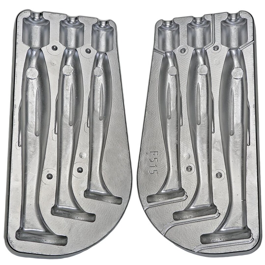 Swim Paddle Aluminium Mould 160-180-200mm / Silicone Soft Lure Fishing ...