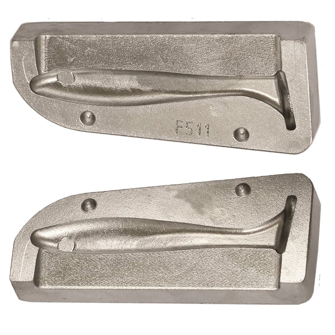 Swim Paddle Tail Aluminum Mold 95mm / Silicone Soft Lure Fishing Mold ...