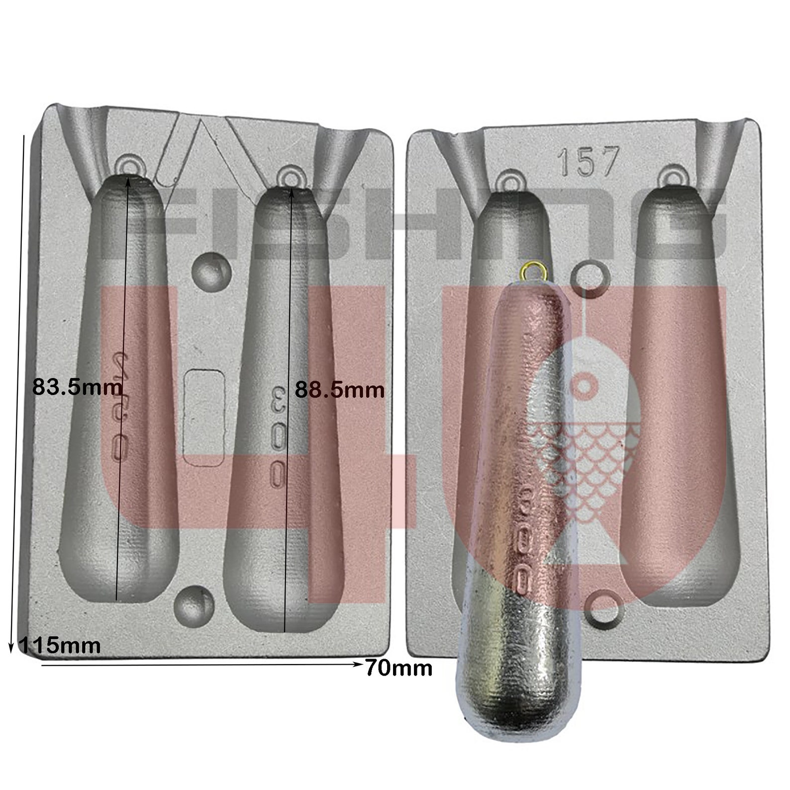Pear Fishing Weight Mold, 250-300g, Sea Boat Carp - Etsy 日本