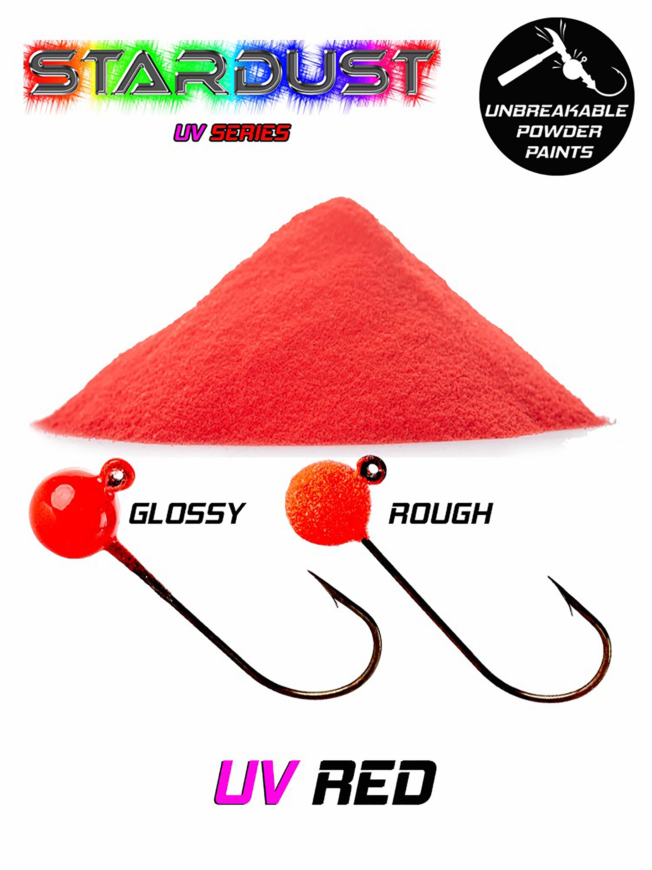 Stardust Plastic Coating Powder for Fishing Weights Color: UV Red ...