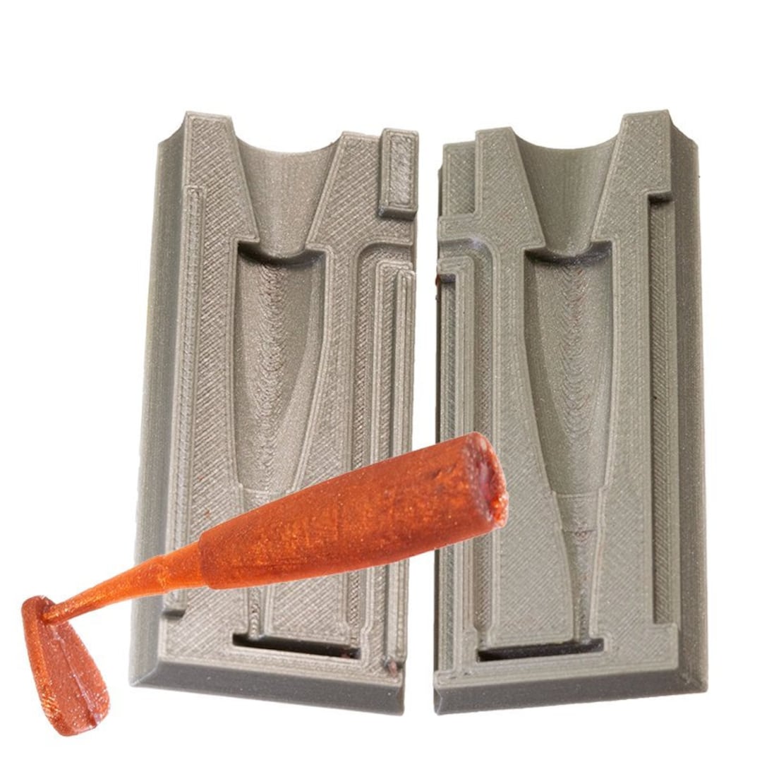 Perch Shad Plastic Mold 45mm / Silicone Soft Lure Fishing Mold - Etsy