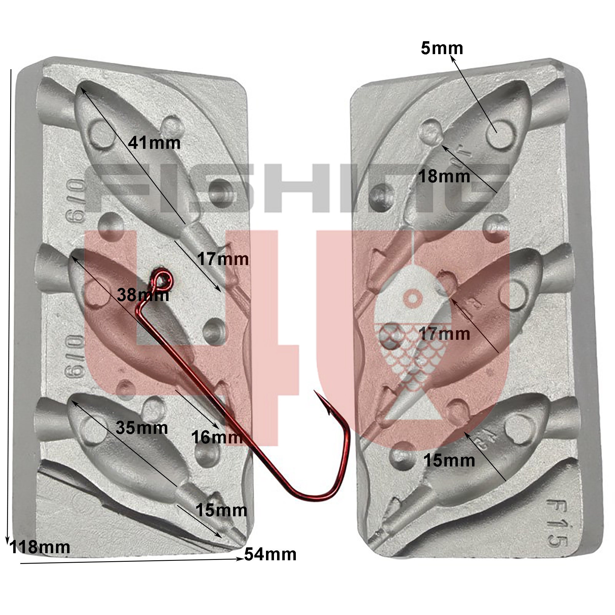 Cod Fishhead Jig Fishing Mould 45-60-70g_shore Boat and All - Etsy