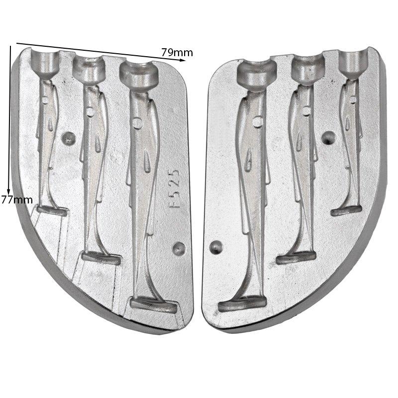 Swim Shad Aluminium Mould 60-80-100mm / Silicone Soft Lure Fishing ...