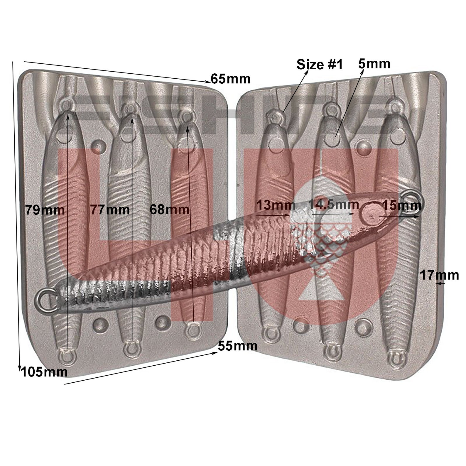 Herring Pirk Fishing Lead Mould 30- 40-60g Lure / Cod,bass - Etsy
