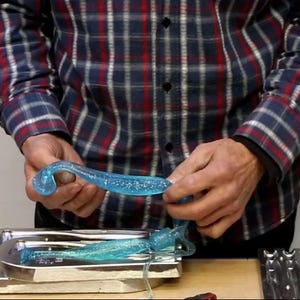 Swim Paddle Aluminium Mould 160-180-200mm / Silicone Soft Lure Fishing ...