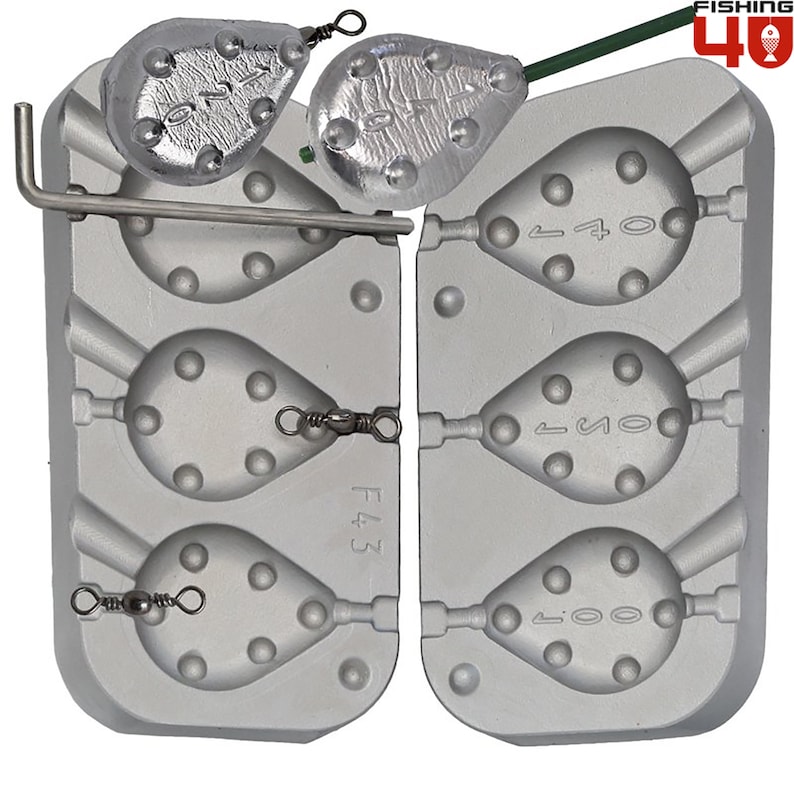 Grip Flat 2 IN 1 Fishing Lead Mold 100-120-140g Carp /flat Fish/ Sea ...