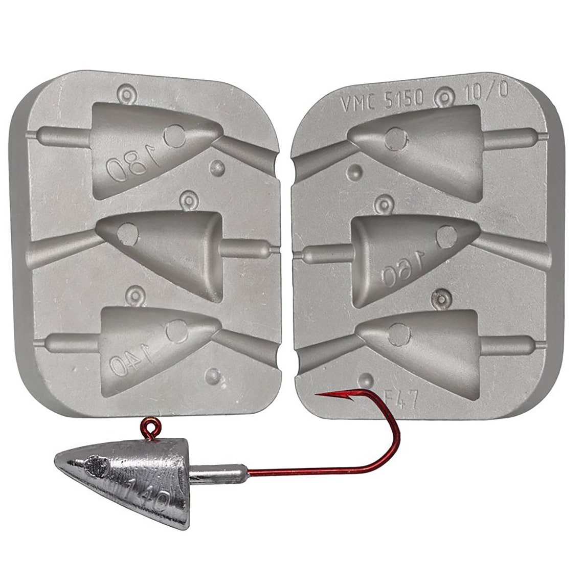 Fish Head Jig Mould: 140-160-180g, VMC 5150 10/0 Hooks - Etsy