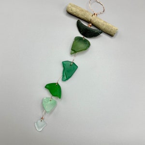 Ombrè Deep Forest Green to Pale Seafoam Sea Glass Sun Catcher - Etsy