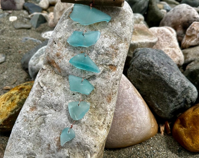 Light Blue Sea Glass Sun Catcher - Etsy