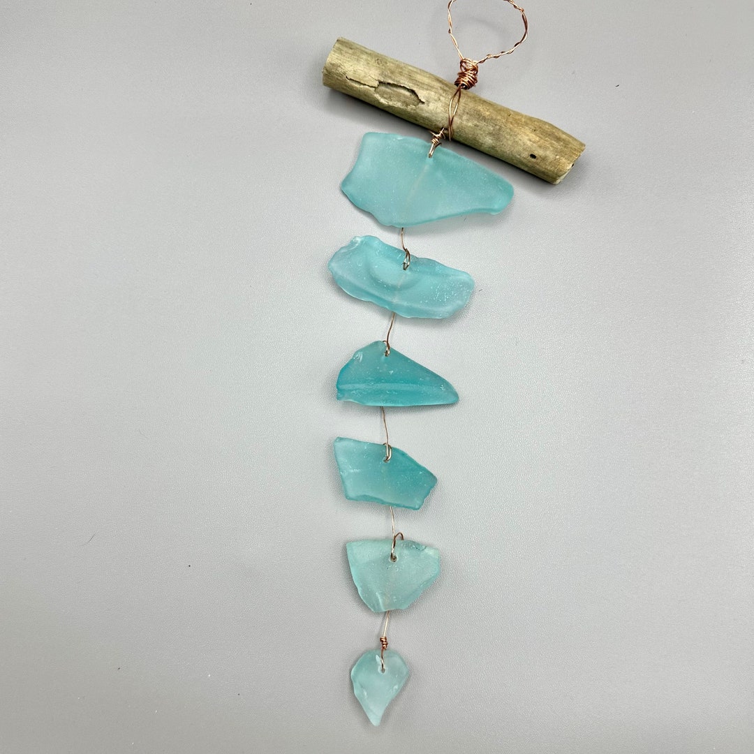 Light Blue Sea Glass Sun Catcher - Etsy