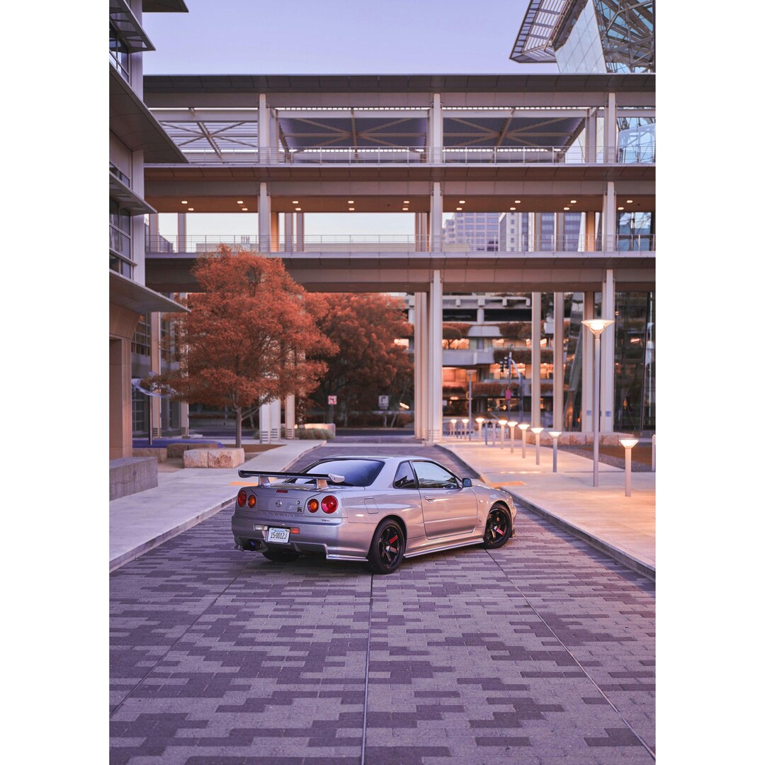 Nissan GTR R34 Skyline Automotive Car Poster #008 - High Resolution ...