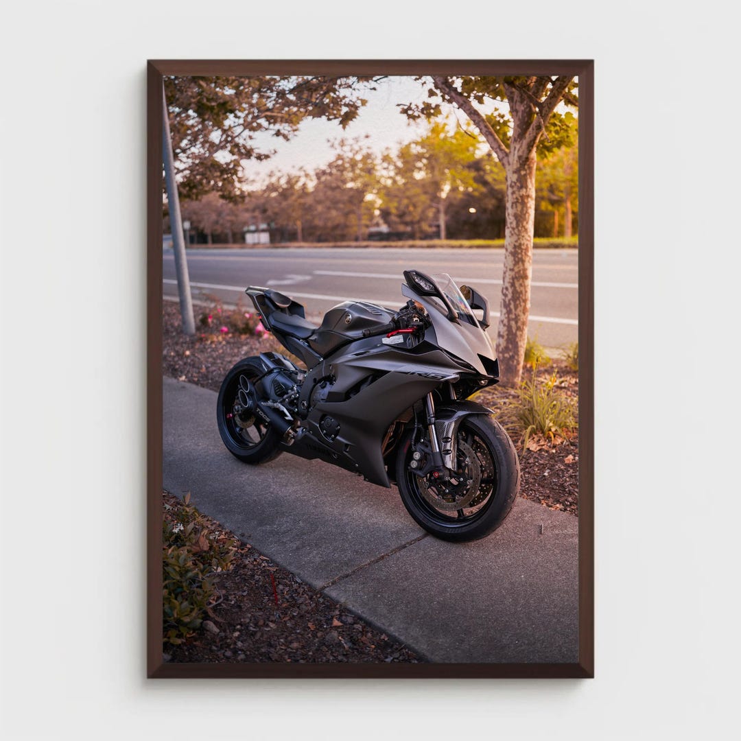 Yamaha R6 Motorcycle Poster #005 - 8k+ Ultra Resolution Wall Art- Home ...