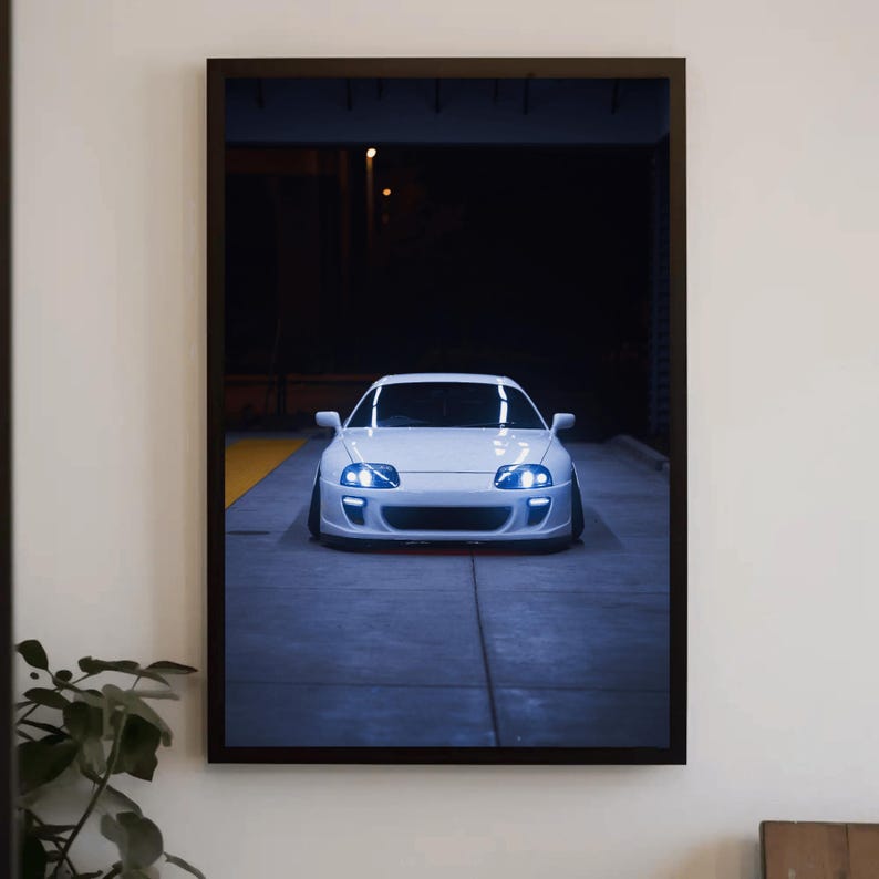 Toyota Supra MK4 Automotive Car Poster #007 - High Resolution Wall Art ...