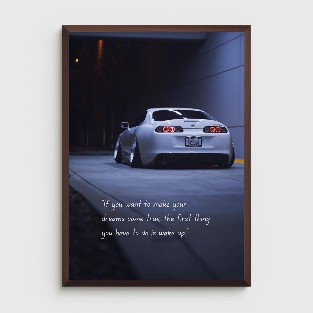 Motivational Poster - Toyota Supra Mk4 Inspiring Text #006 - Etsy