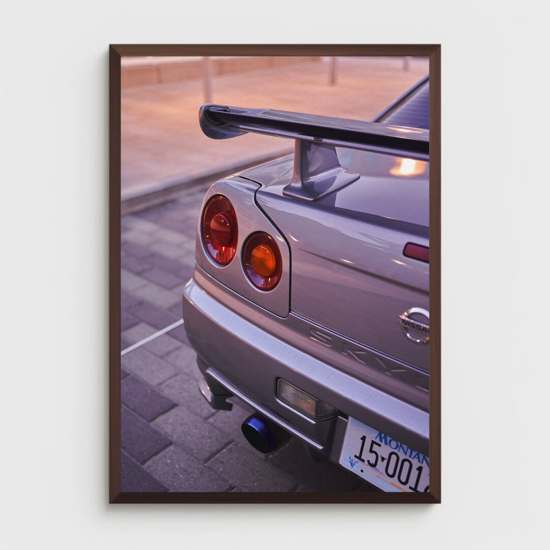 Nissan GTR R34 Automotive Car Poster - Etsy