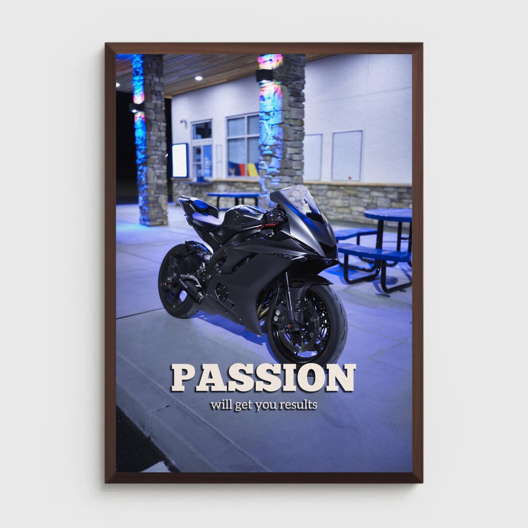 Motivational Poster – Yamaha R6 With Inspiring Text #001 - Etsy