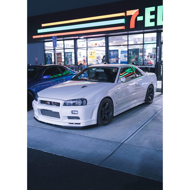 Nissan GTR R34 Skyline Automotive Car Poster #016 - 8k+ Ultra ...