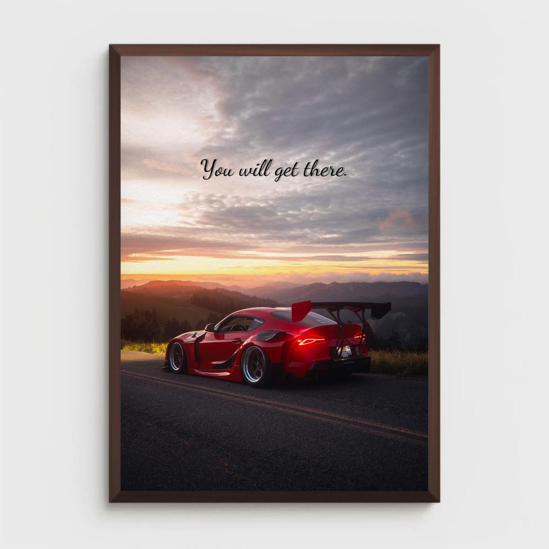 Motivational Poster – Toyota Supra Mk5 Inspiring Text #002 - Etsy