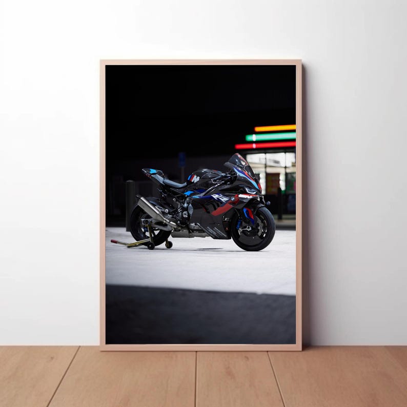 BMW M1000RR Motorcycle Poster 017 8k Ultra Resolution Wall Art Home ...