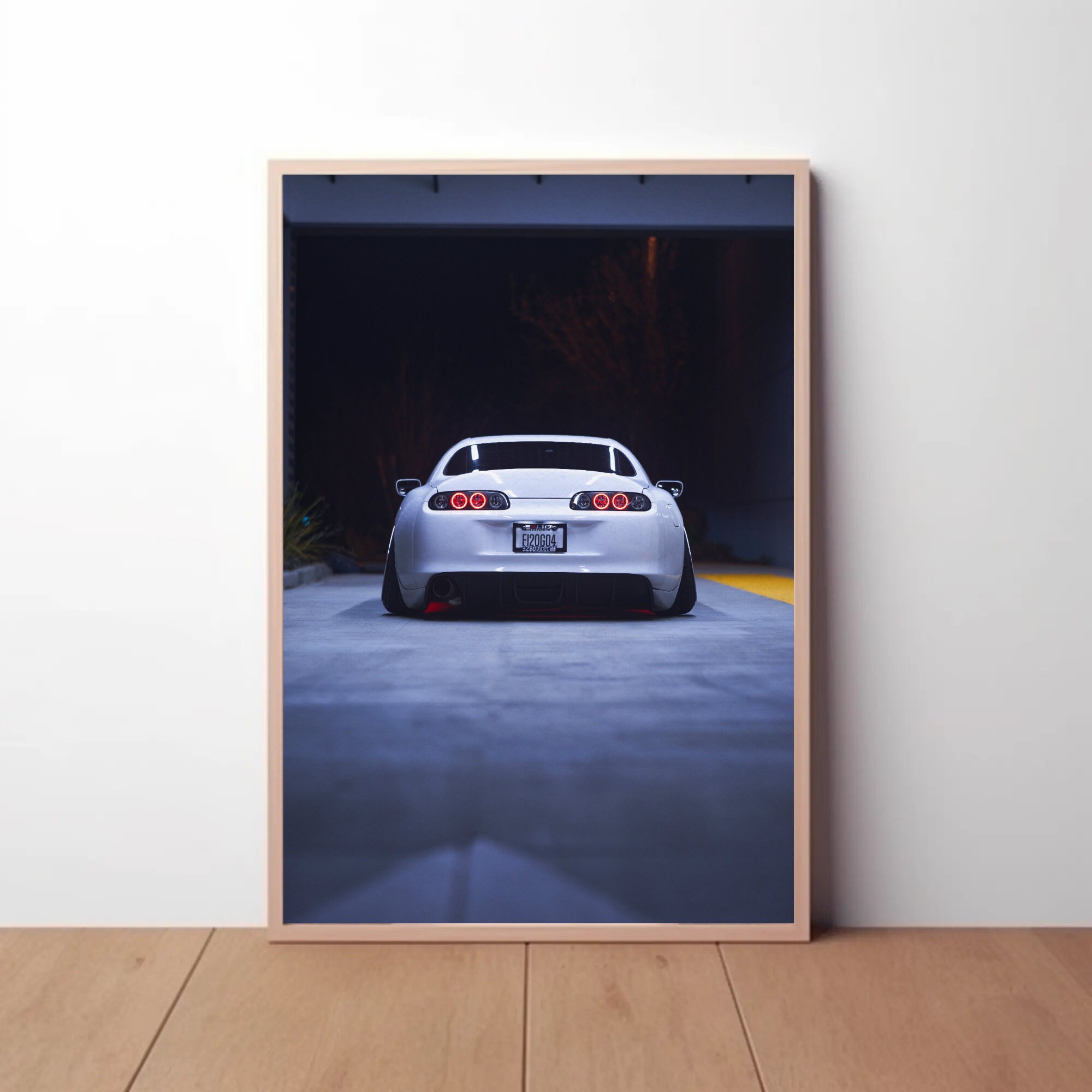 Toyota Supra JDM Car Satin Vertical Poster High Resolution Automotive ...