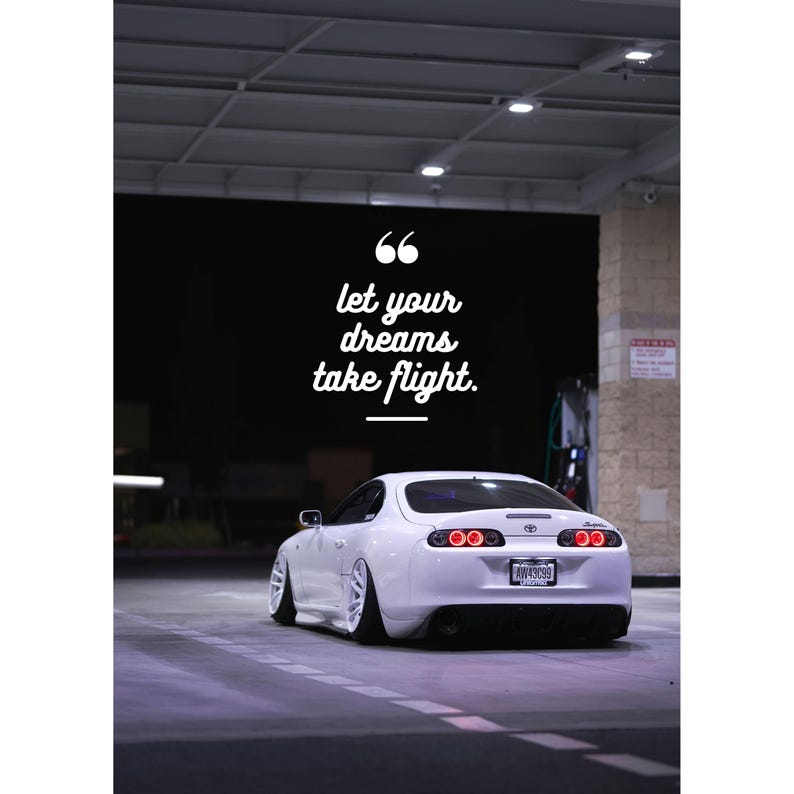 Motivational Poster – Toyota Supra Mk4 Inspiring Text #012 - Etsy