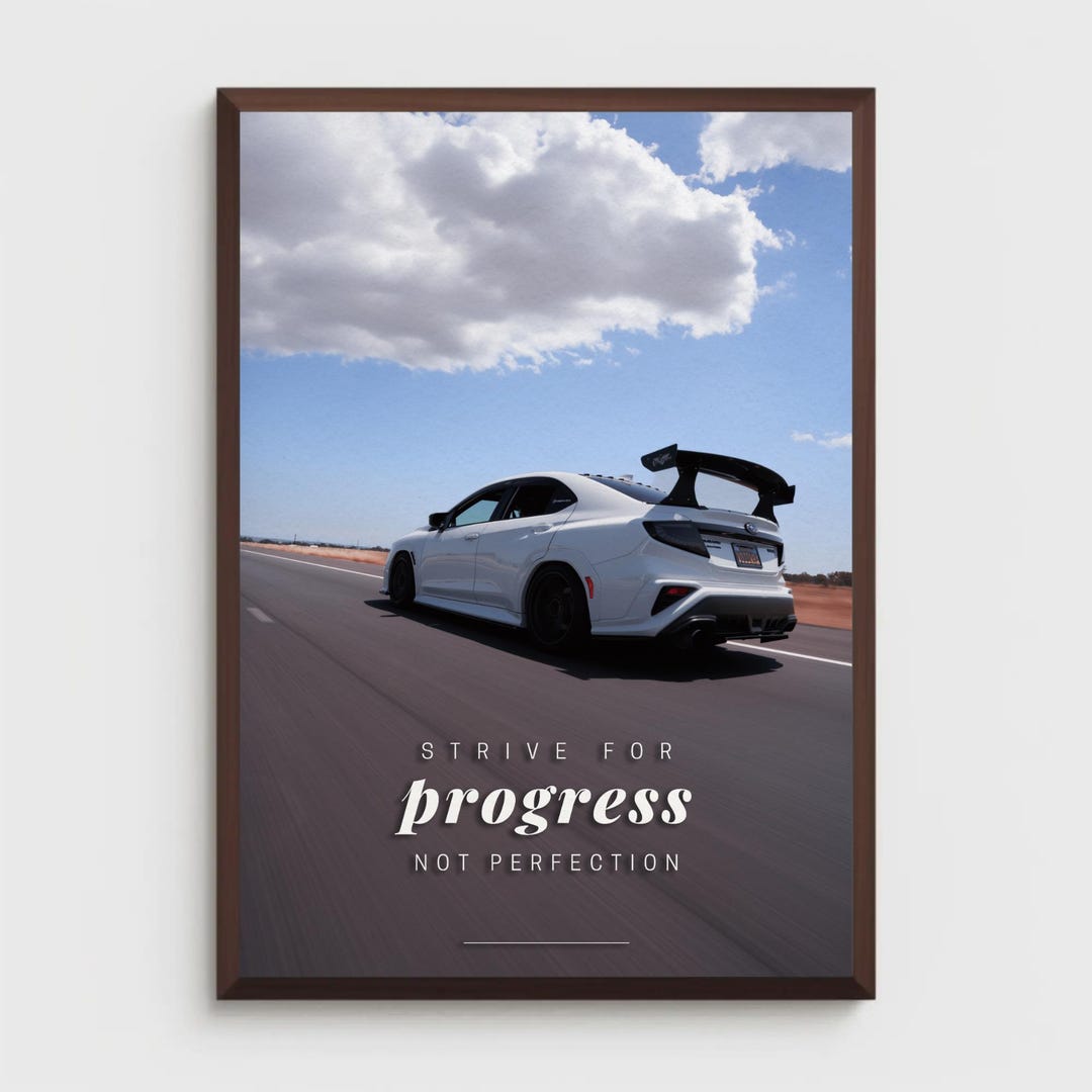 Motivational Poster – Subaru WRX STI With Inspiring Text #003 - Etsy