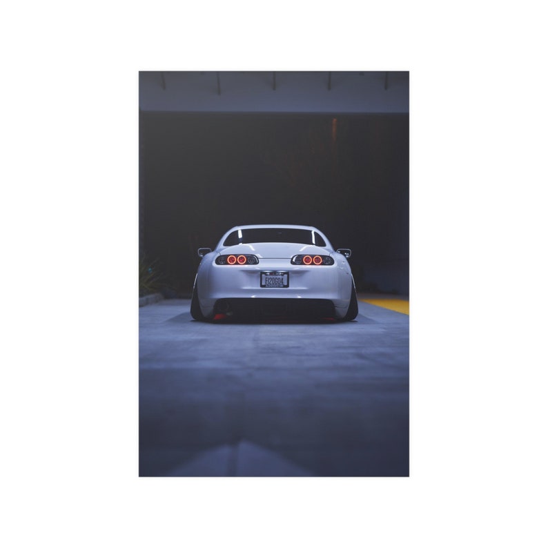 Toyota Supra JDM Car Satin Vertical Poster High Resolution Car ...