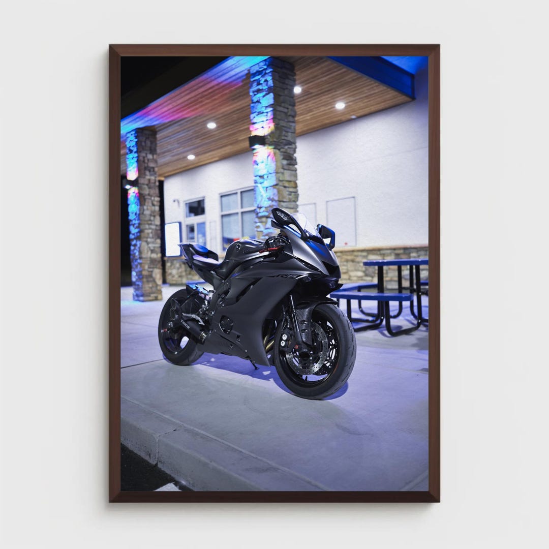 Yamaha R6 Motorcycle Poster #007 - 8k+ Ultra Resolution Wall Art- Home ...