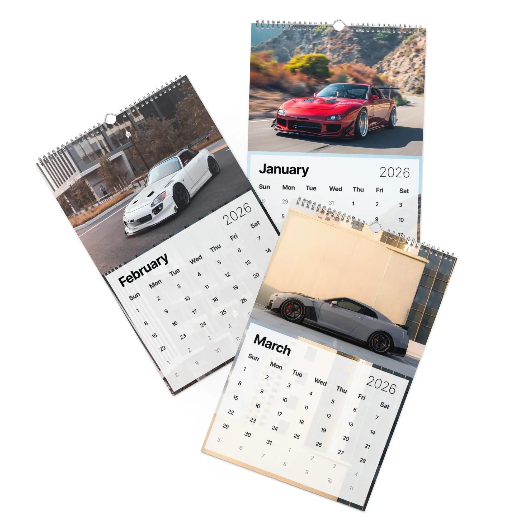 2026 Car Calendar – Iconic JDM Cars Edition, Japanese Car Wall Calendar ...