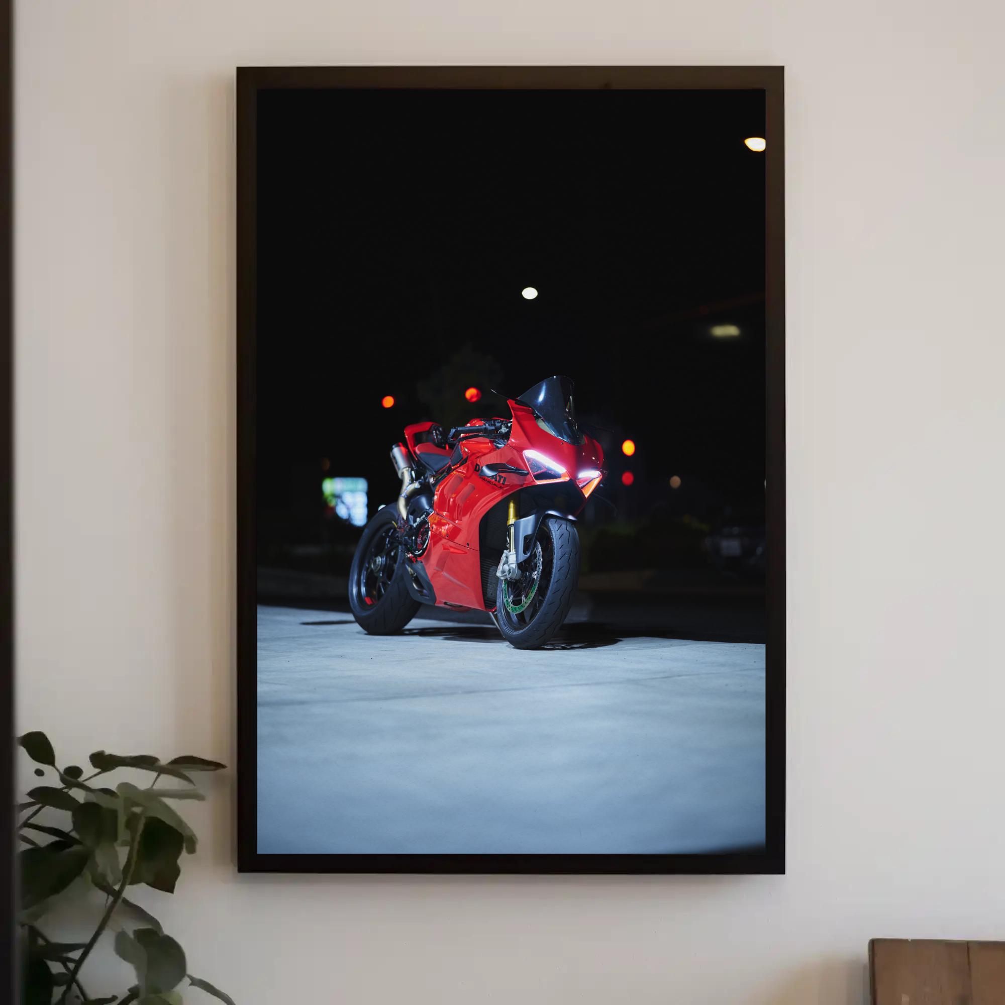 Ducati Panigale V4S Motorcycle Poster #005 - 8k+ Ultra Resolution Wall ...