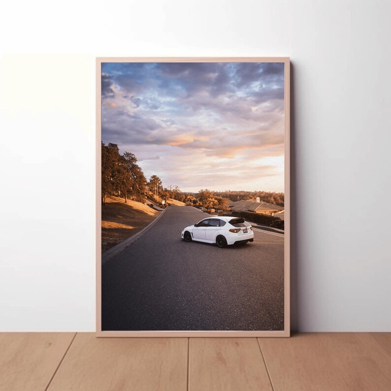 Subaru WRX STI Automotive Car Poster #026 - High Resolution Wall Art ...