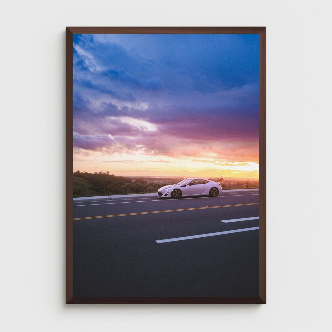 Scion FRS GR86 JDM Satin Poster - High Resolution JDM Poster - Sunset ...