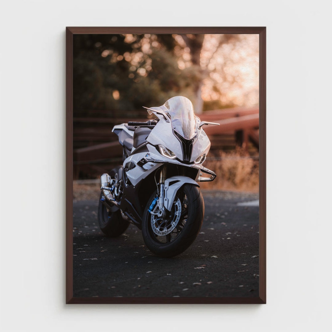 BMW S1000RR Motorcycle Poster 8k Ultra Resolution Wall Art Home Decor ...